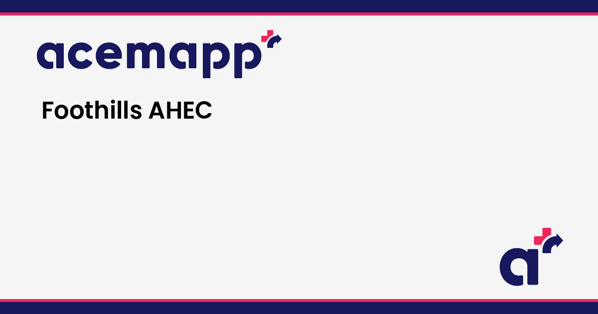 Foothills AHEC | ACEMAPP